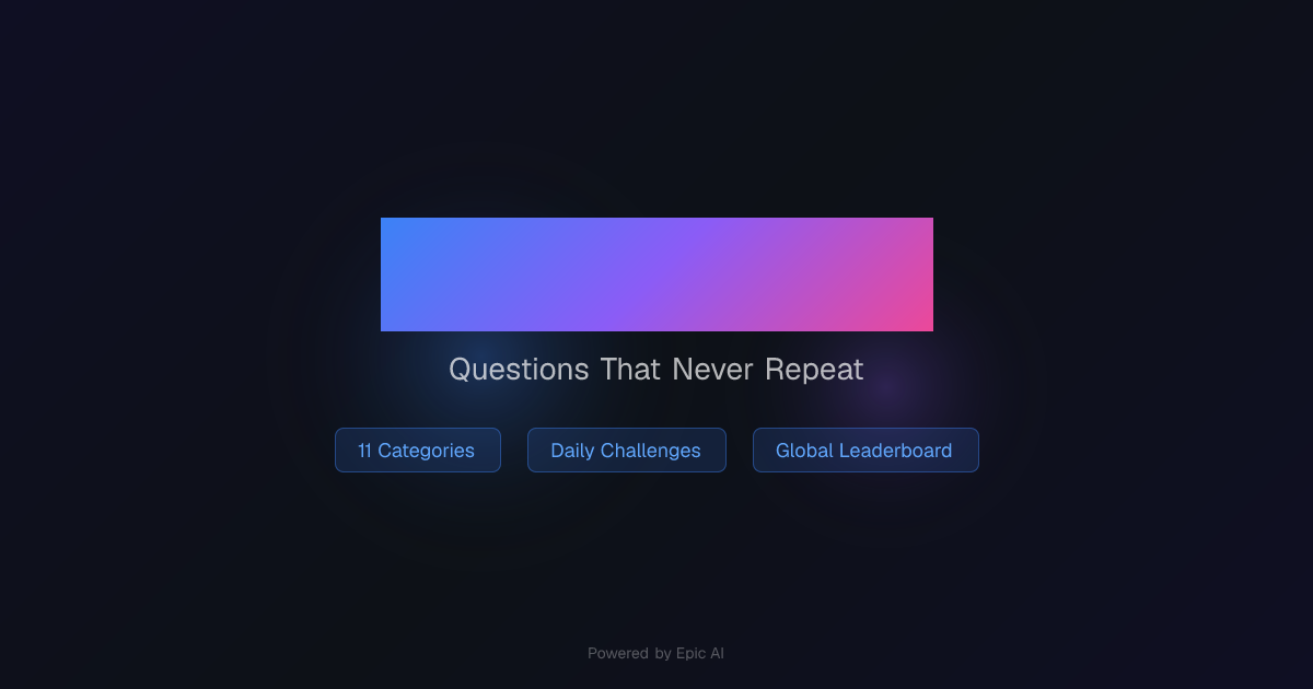 AI Trivia Arena — Questions That Never Repeat